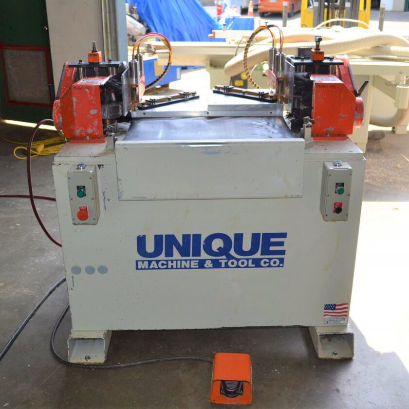 Used Unique 313 Twin Head head shaper w/twin drill stations & pneumatic ...