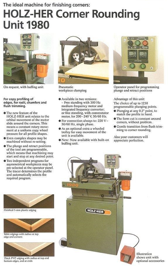 Used HolzHer 1980 Corner Rounder – Coast Machinery Group