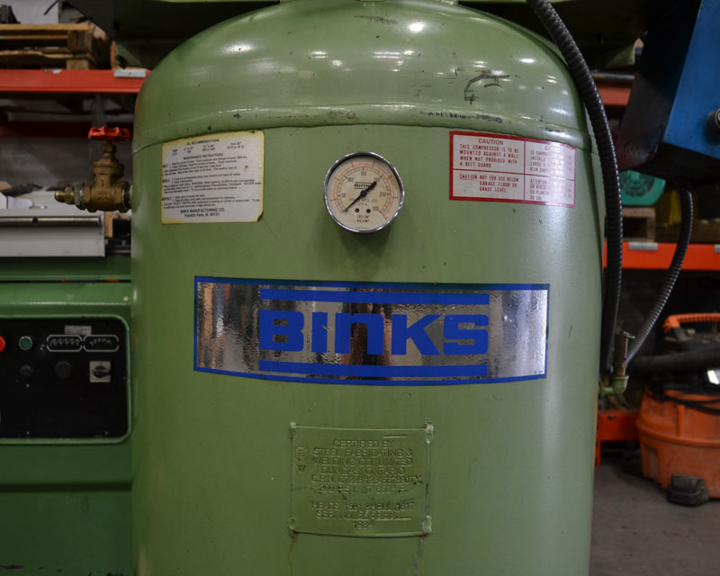 Used Binks 5HP Air Compressor – Coast Machinery Group