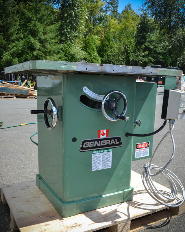 Used General 350 10″ 3HP Tilting Arbor Table Saw – Coast Machinery Group