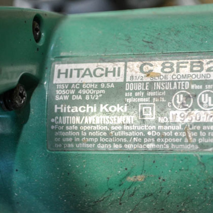 Used Hitachi C8FB2 8-1/2" Slide Compound Saw – Coast Machinery Group