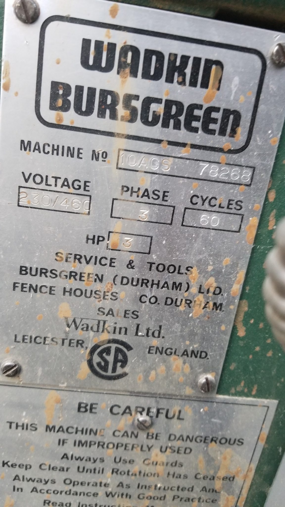 Used Wadkin Bursgreen 10" AGS tilting arbor saw bench – Coast Machinery ...