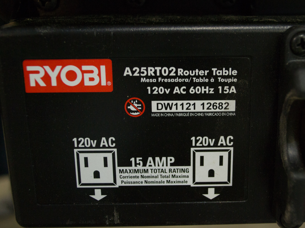 Used Ryobi A25RT02 Router Table Coast Machinery Group