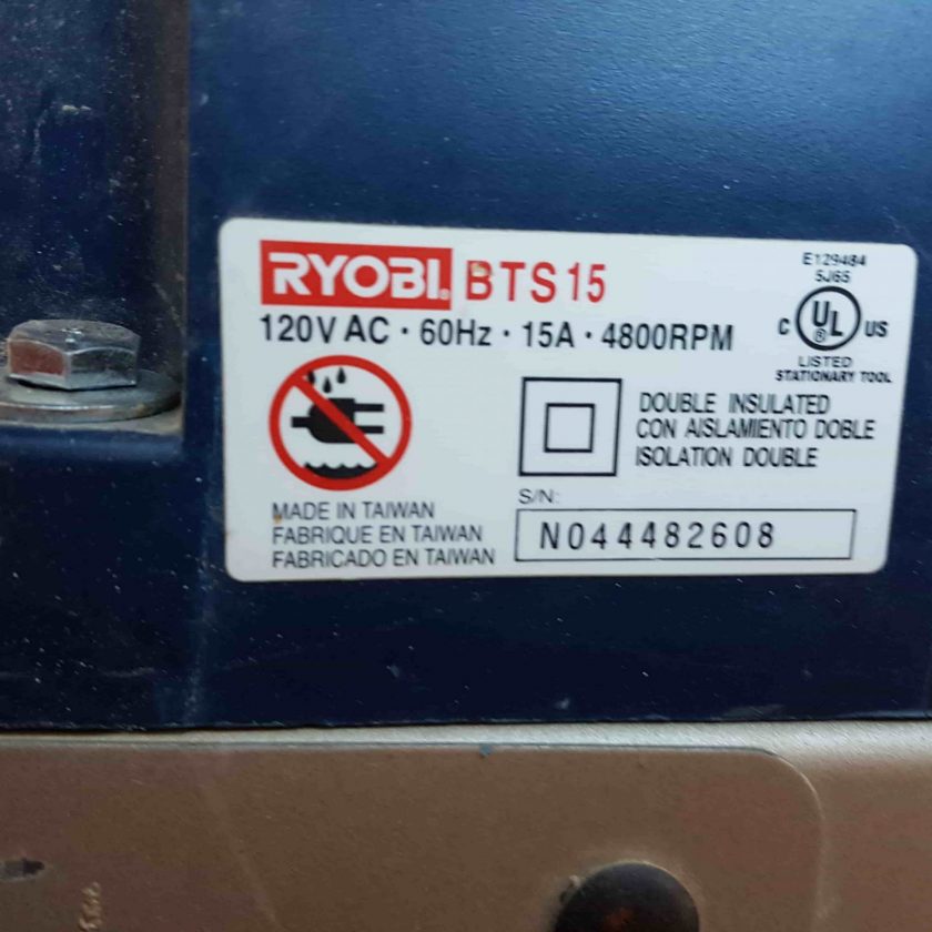 Ryobi BTS15 10 in. (254 mm) Portable tablesaw – Coast Machinery Group