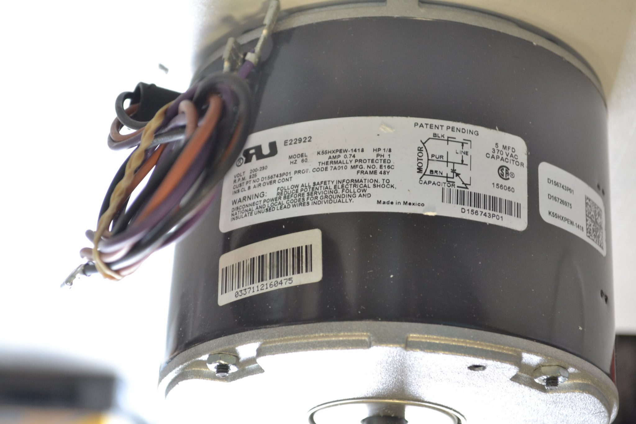Used EMERSON K55HXPEW-1418 Condenser Fan Motor 1/8HP – Coast Machinery ... Used EMERSON K55HXPEW-1418 Condenser Fan Motor 1/8HP – Coast Machinery ...