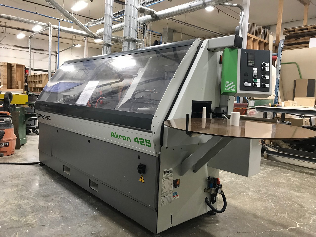 Used BIESSE POLYMAC AKRON 425 EDGEBANDER – Coast Machinery Group