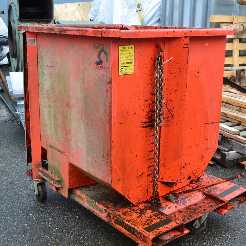 Used THE ORANGE BOX self-dumping hopper Model 150 – Coast Machinery Group