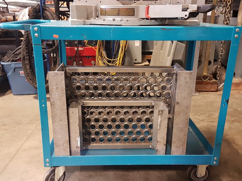 Used Blue 2 Tier Metal Mobile Work Cart – Coast Machinery Group
