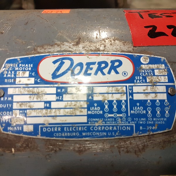 Used Doerr 5HP Motor – Coast Machinery Group