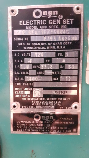 Used Onan Electric Gen Set in Wooden Box – Coast Machinery Group