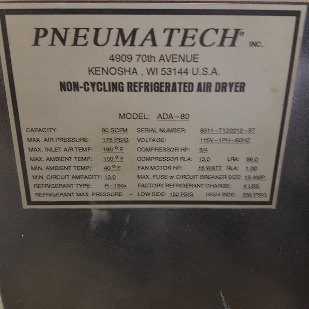 Used Pneumatech Refrigerated Air Dryer – Coast Machinery Group