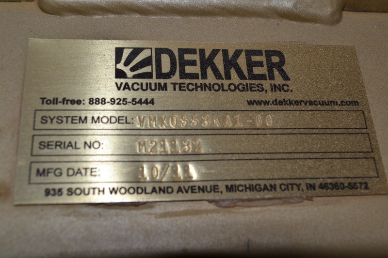 Used Dekker Vmax Oil Sealed Vacuum Pump System – Coast Machinery Group