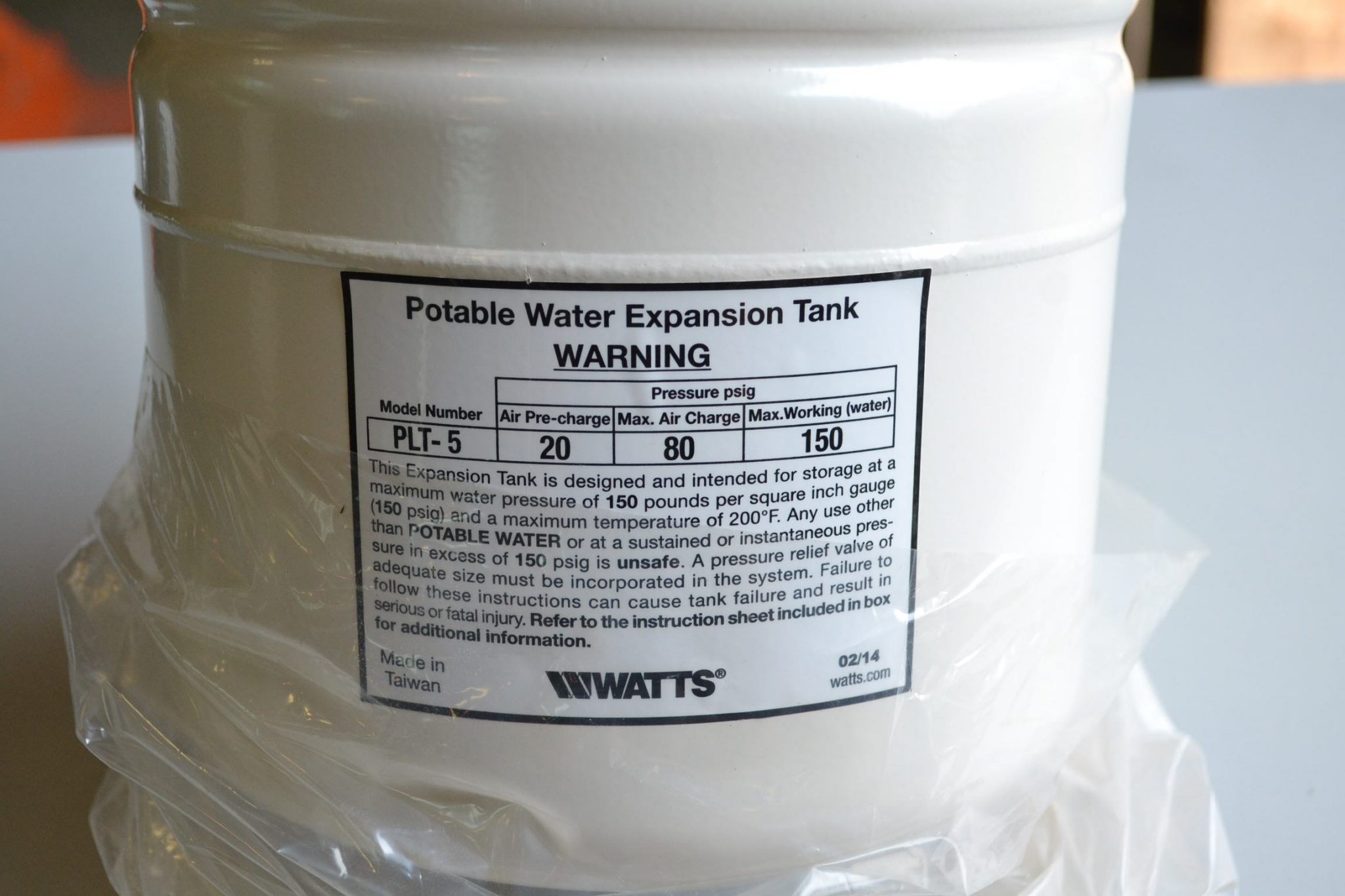 Used WATTS PLT-5 Portable Water Expansion Tank – Coast Machinery Group