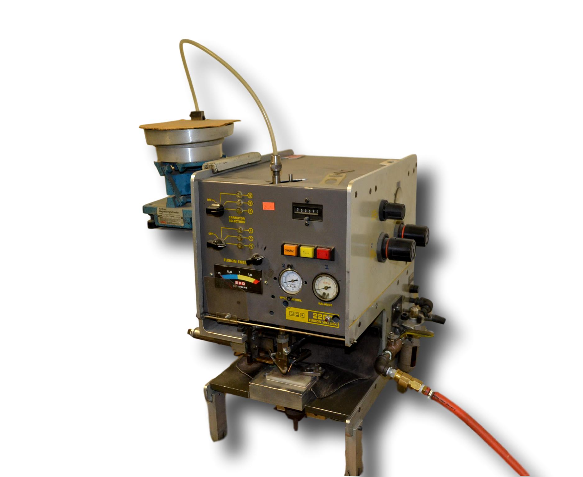 Used EFD 2200 Fusion Welder with Syntron Magnetic Automatic Tack Feed ...