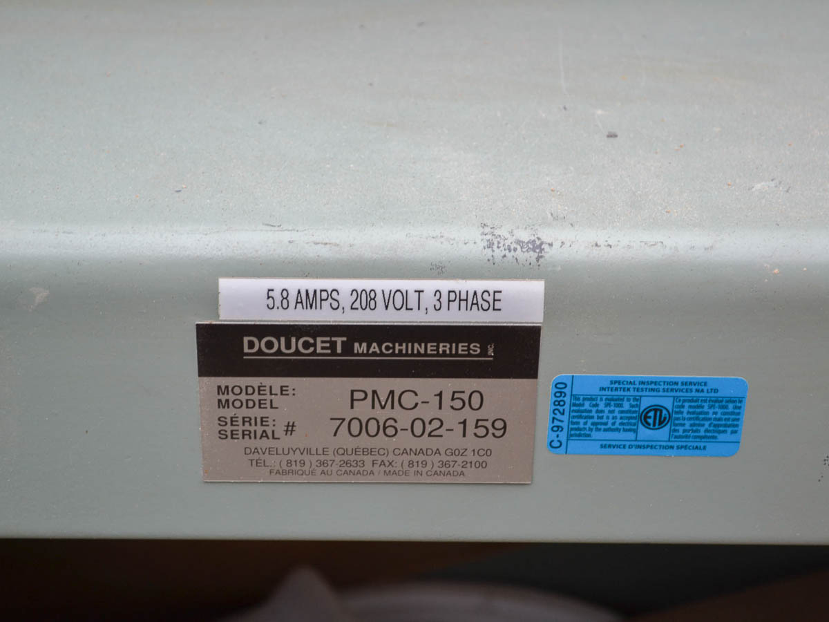 Used Doucet PMC 150 Edgesander – Coast Machinery Group