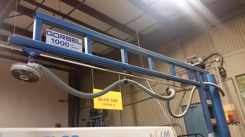 Used Gorbel vacuum lift with Schmalz lifting paddle – Coast Machinery Group