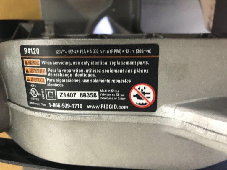 Used Ridgid R4120 Saw, 12-Inch Compound Miter with Laser – Coast ...