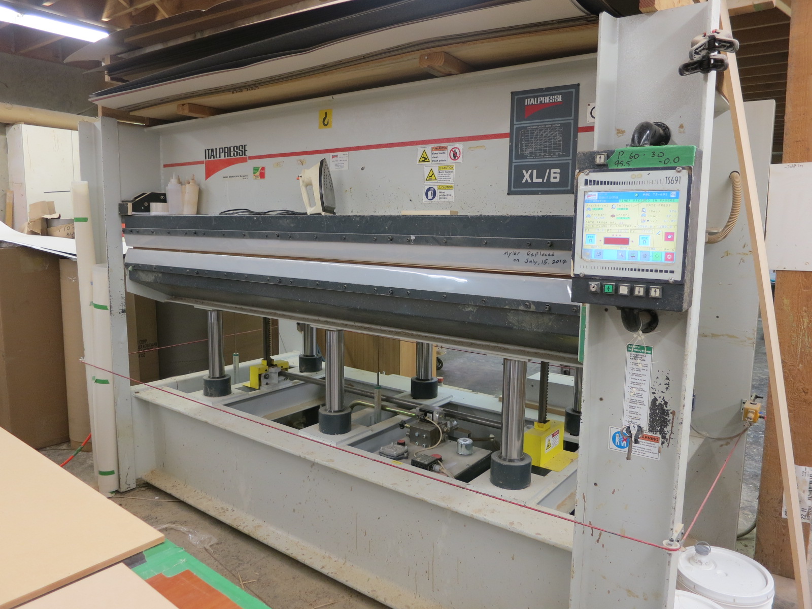 Used 4' x 8' Italpresse XL/6 Hydraulic Hot Press – Coast Machinery Group