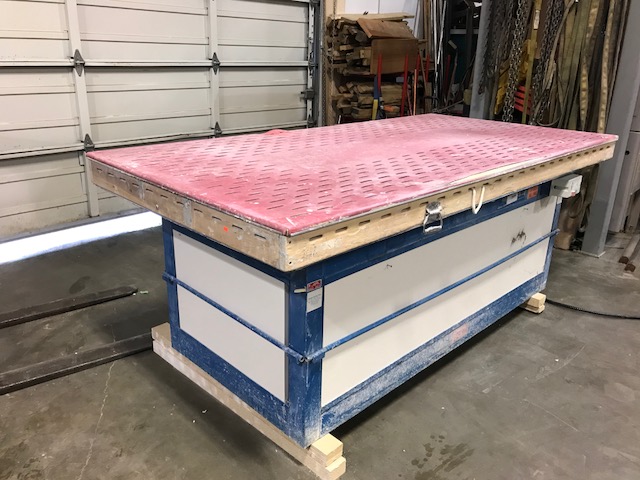 Used Denray 9600 96 x 48 Down Draft Table – Coast Machinery Group
