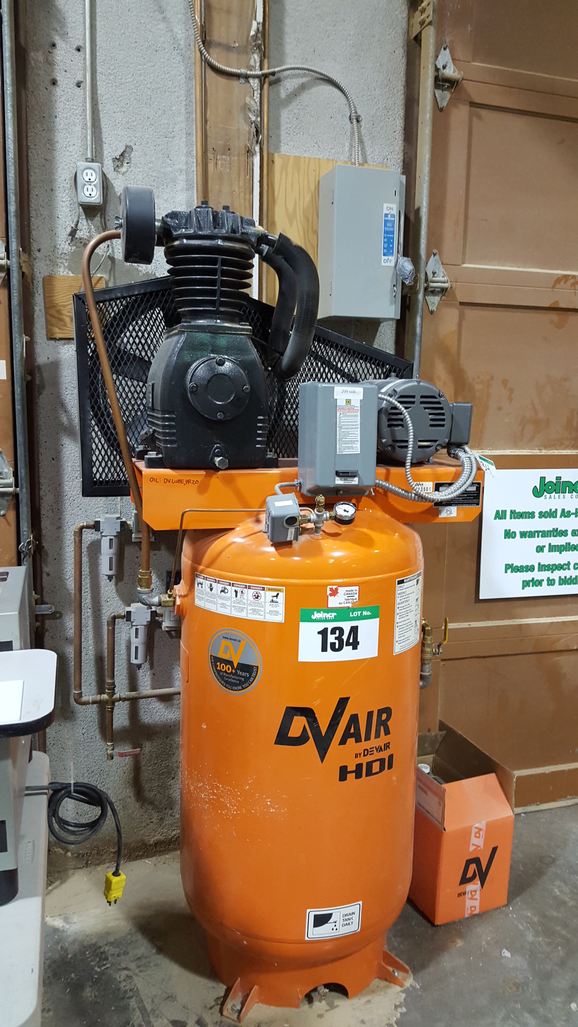 Used Devair 5HP 247 Compressor – Coast Machinery Group