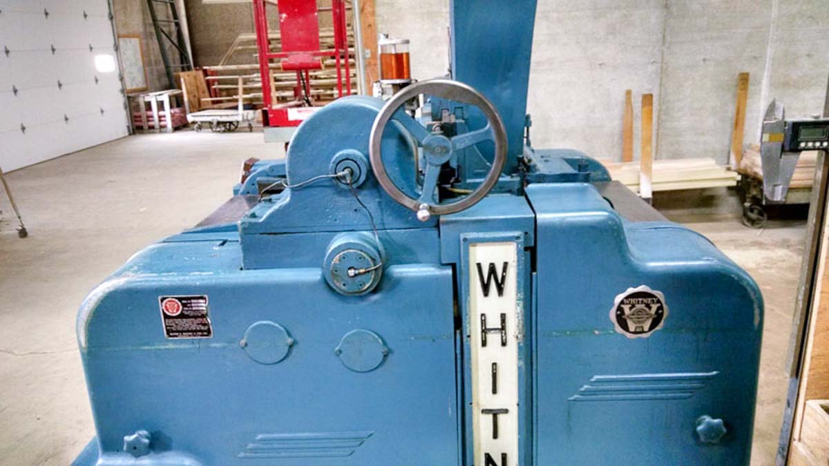 Used Whitney S-370 Single Head Surface Planer – Coast Machinery Group