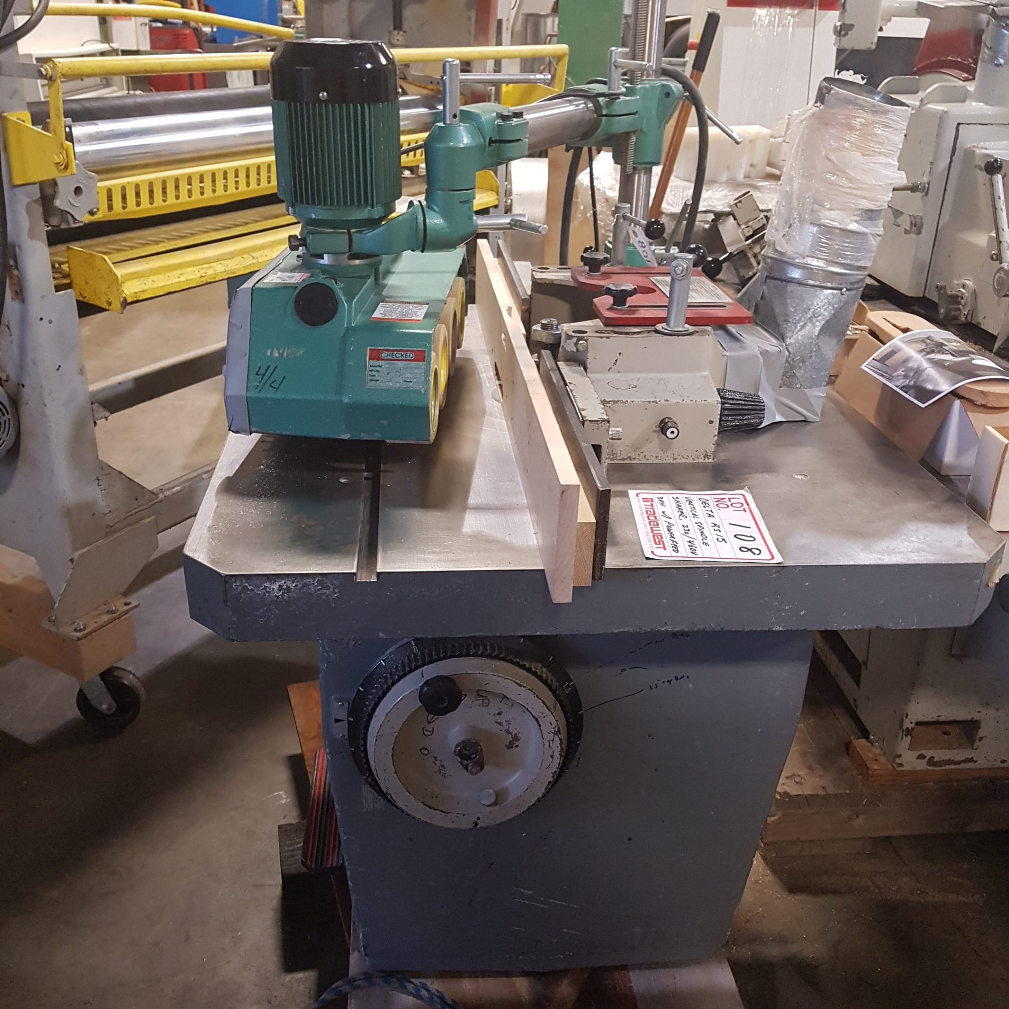 Used Delta RS15 Vertical Spindle Shaper with General 4 Roll Powerfeed ...