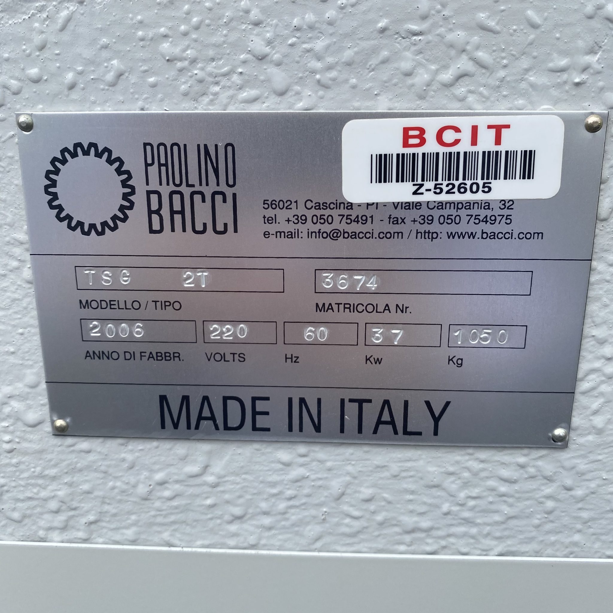 Used Bacci TSG 2T Tenoner – Coast Machinery Group