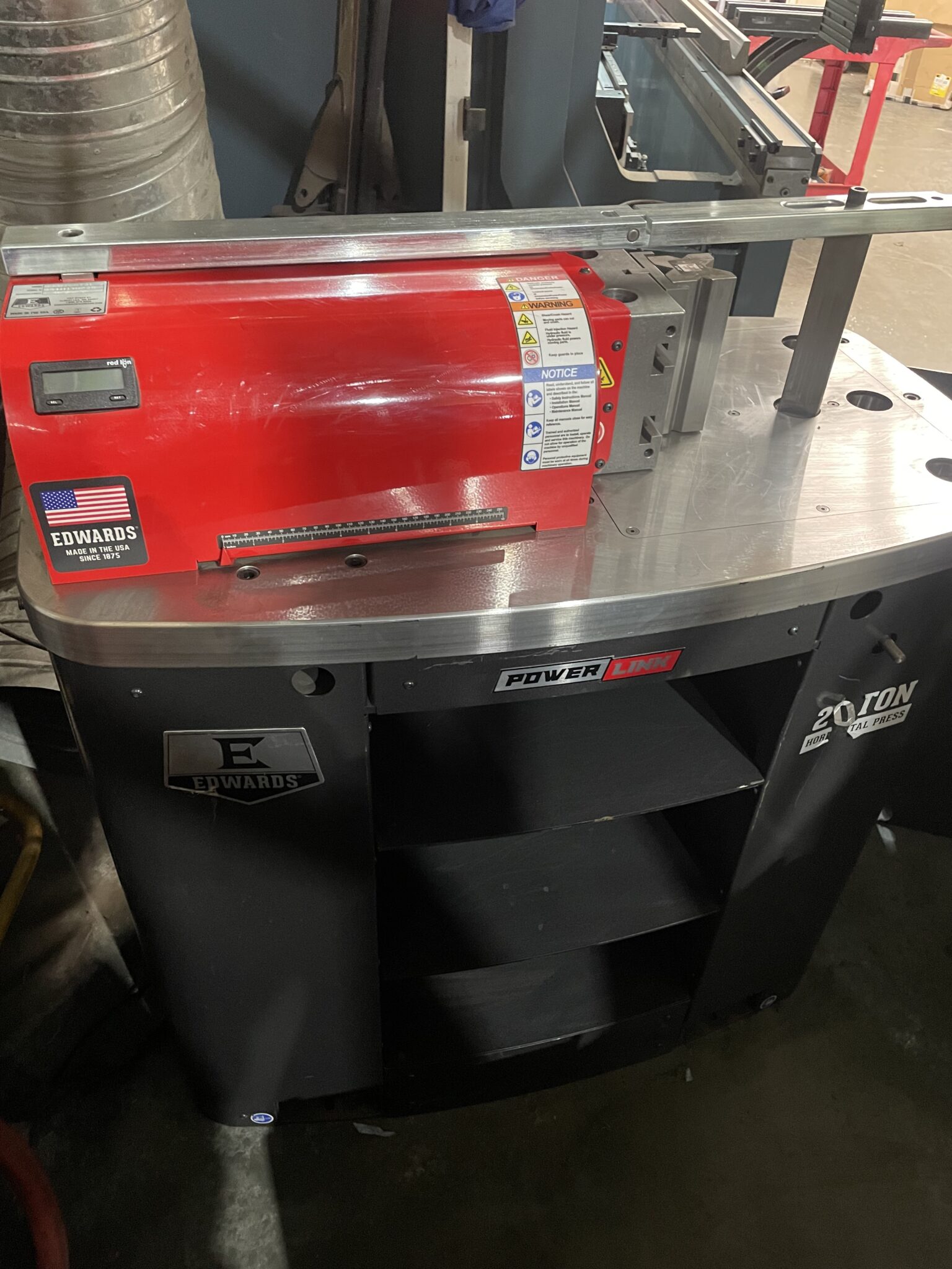 Used Edwards 20 Ton Horizontal Press – Coast Machinery Group