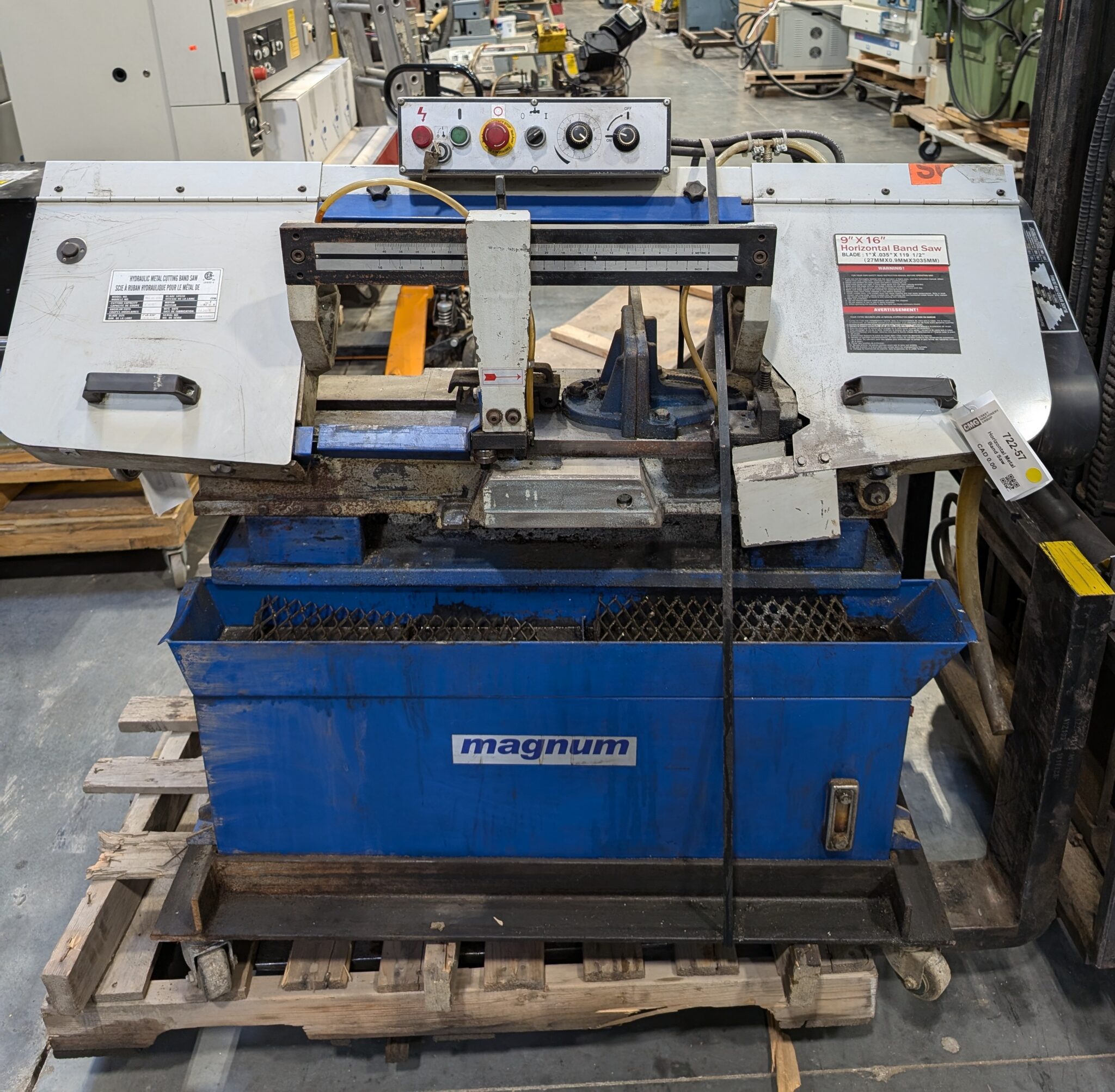 Used Magnum MAG-UE-916A Horizontal Bandaw – Coast Machinery Group